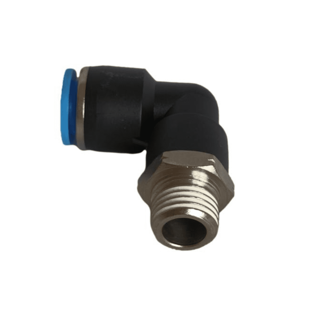 CODO PLASTICO 1/4 MACHO NPT NIQUELADO X 3/8 ACOPLE RAPIDO | Refriabreu