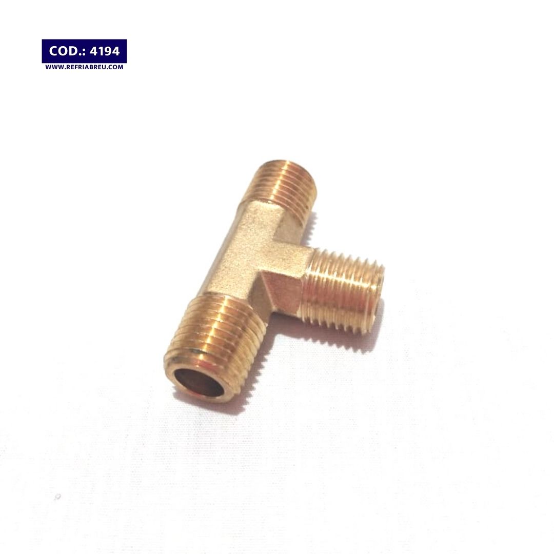 TEE BRONCE MACHO NPT 1/4 | Refriabreu