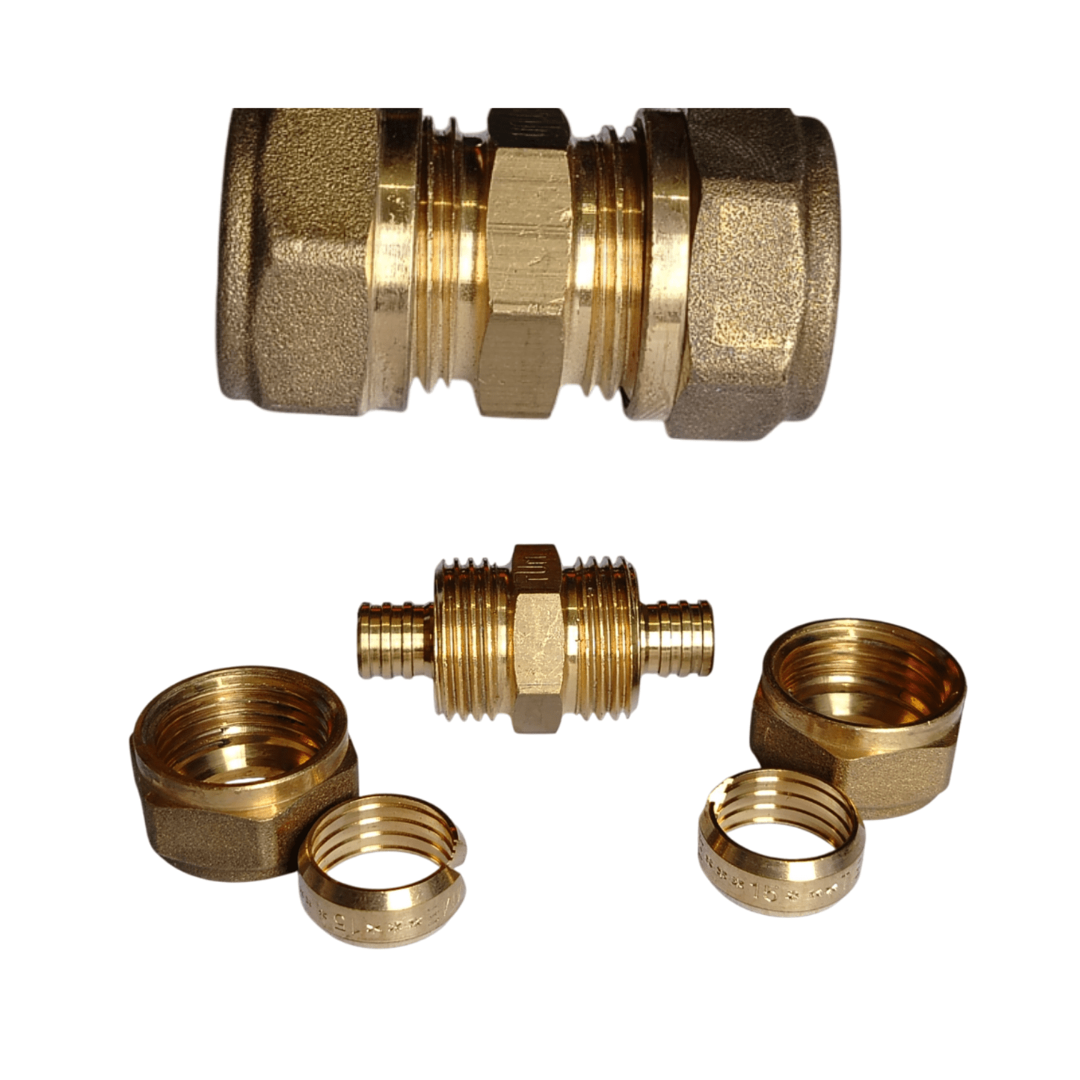 UNION BRONCE 15 MILIMETROS COMPRESION | Refriabreu
