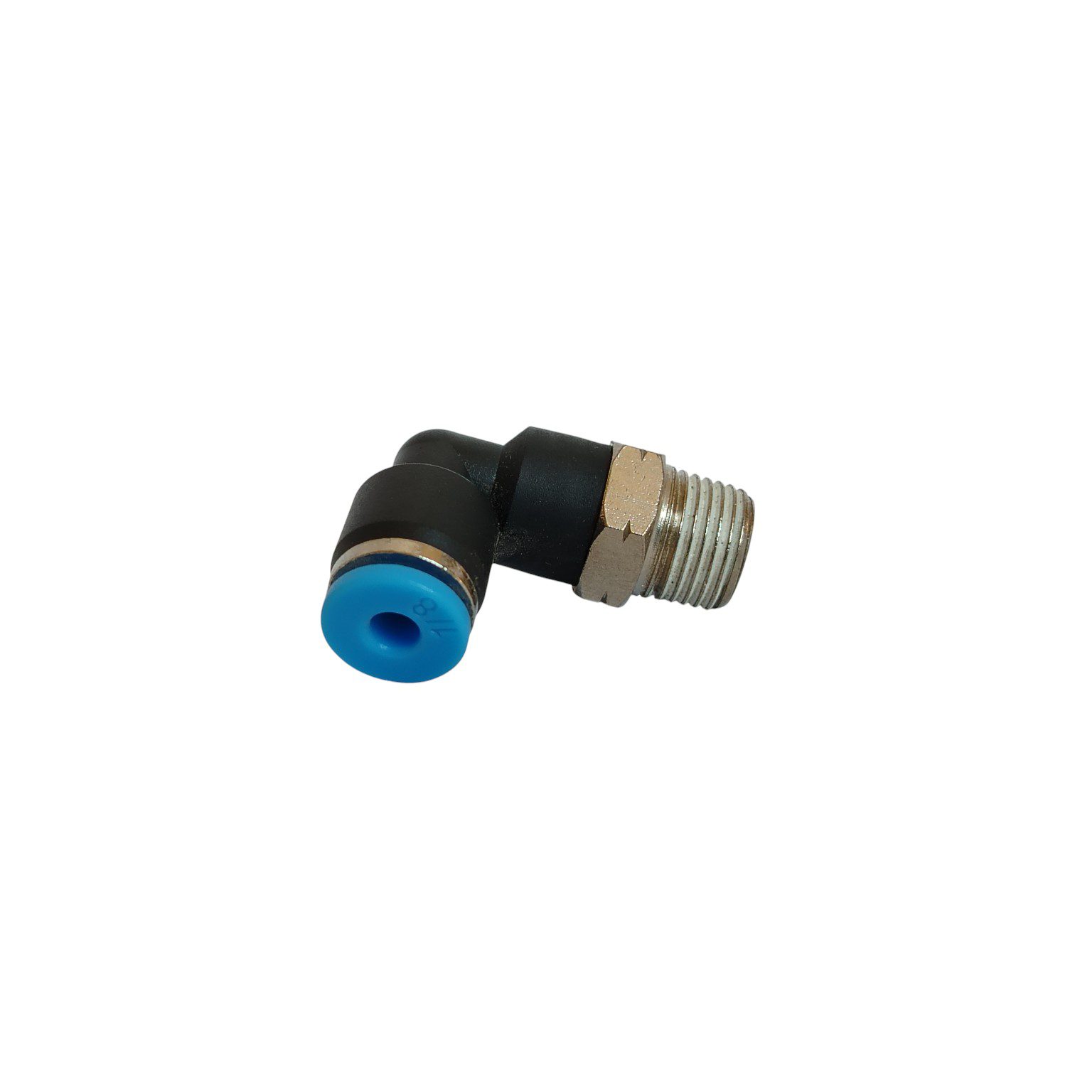 CODO PLASTICO 1/8 MACHO NPT NIQUELADO X 1/8 ACOPLE RAPIDO | Refriabreu